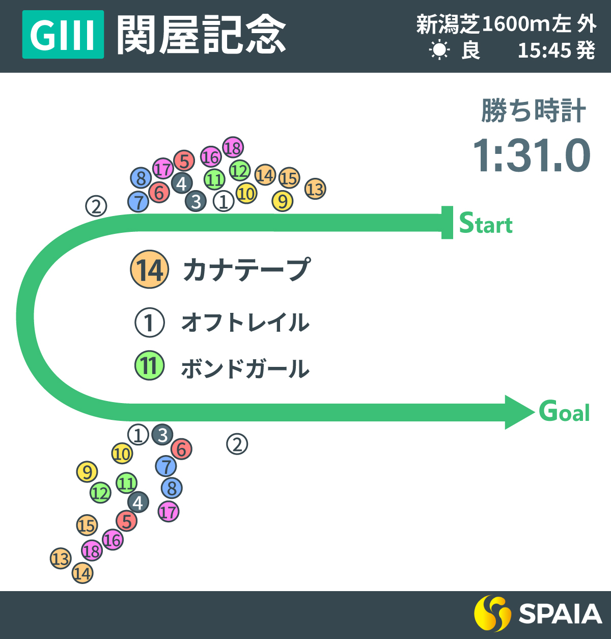 【関屋記念回顧】カナテープがレコードV 流れを読み、騎手心理の裏を突いたキング騎手の好騎乗（SPAIA）｜dメニューニュース（NTTドコモ）